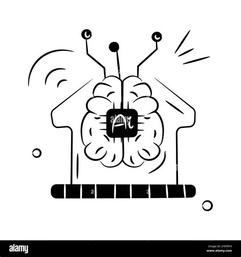 A Brain With Nodes And A Processing Unit Symbolizing Neural Processing