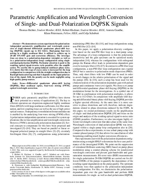 Pdf Parametric Amplification And Wavelength Conversion In The 1040 1090 Nm Band By Use Of A