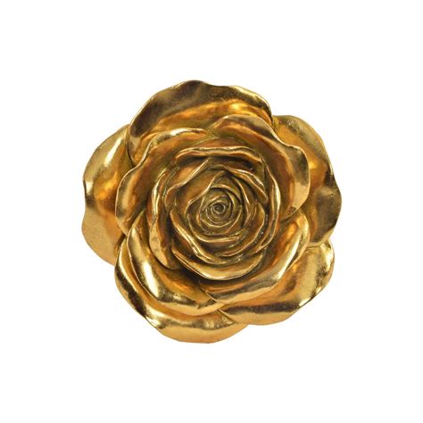 Décoration Murale Dkd Home Decor 18 X 8 X 18 Cm Fleur Doré Romantique