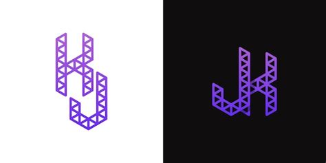 Premium Vector Letters Jk And Kj Polygon Logo Suitable For Business