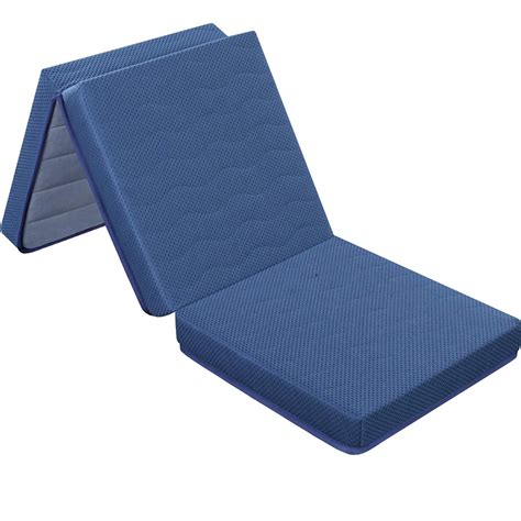 Tri Fold Folding Memory Foam Mattress High Reslience Foam 10cm Super