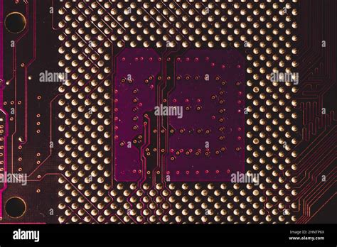 processor pins macro computer motherboard close up cpu pins on a
