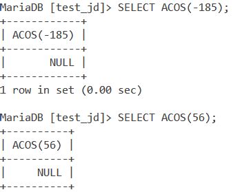 MySQL ACOS Easy Way To Find The Arc Cosine Of A Value MySQLCode