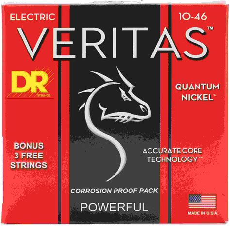 Dr Strings Vte 10 Veritas Electric Guitar Strings 010 046 Medium Sweetwater