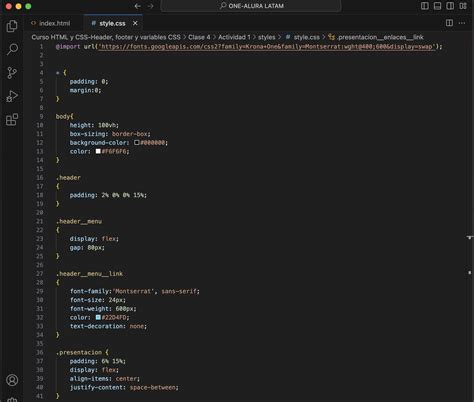 Haga Lo Que Hicimos En Aula Html Y Css Header Footer Y Variables