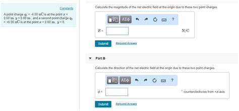 Solved Constants Calculate The Magnitude Of The Net Electric