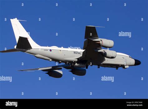 Royal Air Force Boeing Rc 135w Rivet Joint Taking Off From Raf