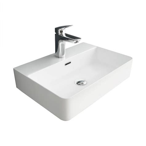 Alpenberger Waschbecken 60 Cm Breit Aufsatzwaschbecken Eckig Mit Nano