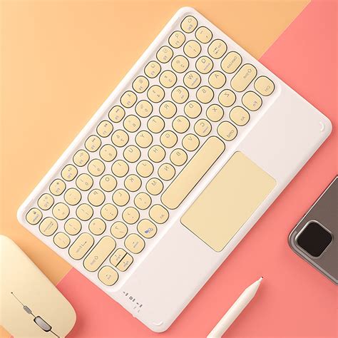 Bluetooth Keyboard Round Cap Keyboard Portable Bt Wireless Keyboard