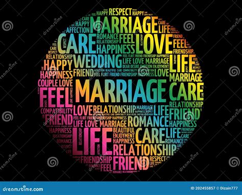 Marriage Word Cloud Collage Concept Background Stock Illustration