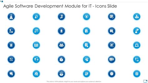 Agile Software Development Module For IT Icons Slide Presentation Graphics Presentation