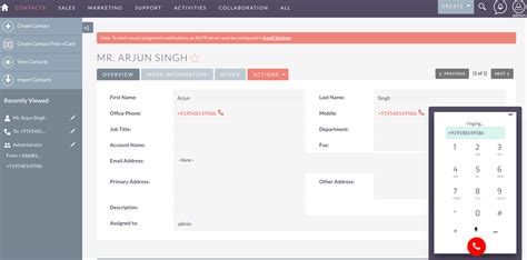 Twilio Call Integration SuiteCRM Module