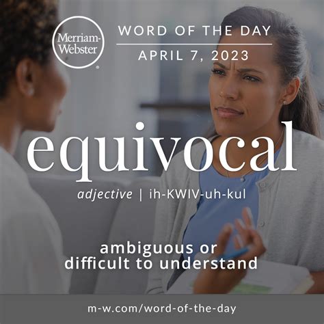 Word Of The Day Equivocal