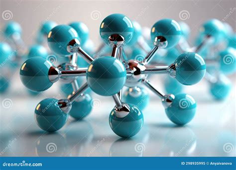 Molecular Structure Of A Chemical Compound Stock Illustration