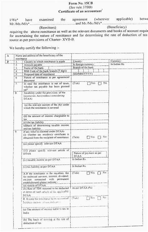 Form 15ca Fillable Printable Forms Free Online