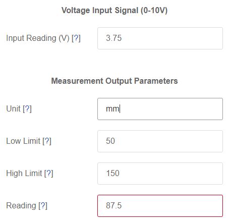 V Signal To Measurement Reading Converter