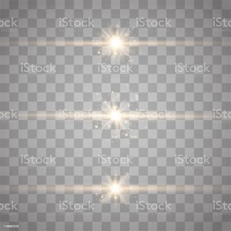 조명 효과의 집합 광선에 대한 스톡 벡터 아트 및 기타 이미지 광선 광학 작용 금 금속 Istock