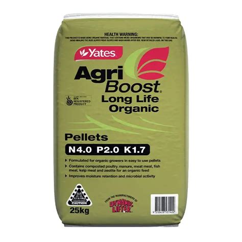 Yates Agriboost Long Life Organic Pellets Label Ocp