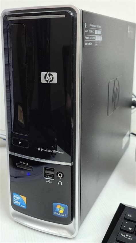 HP Pavilion Slimline s5668hk Desktop PC with 20 Monitor 電腦科技 桌上電腦