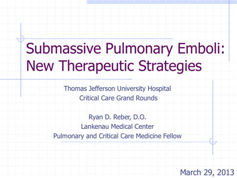 Submassive Pe Thomas Jefferson University