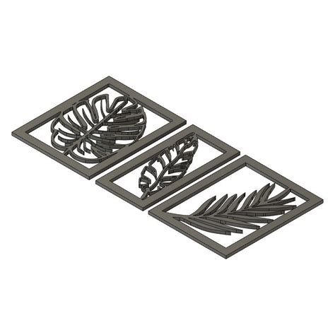 Leaf 2d Wall Decor 3d Model 3d Printable Cgtrader