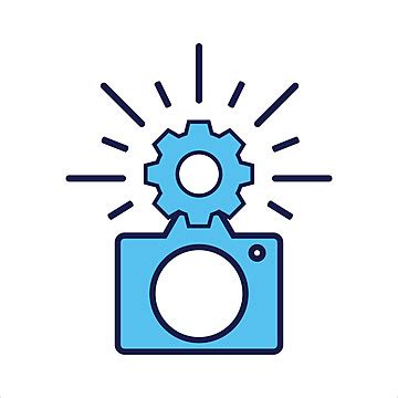 Camera Settings Icon In Vector Illustration Mechanical Adjustment Configuration Vector