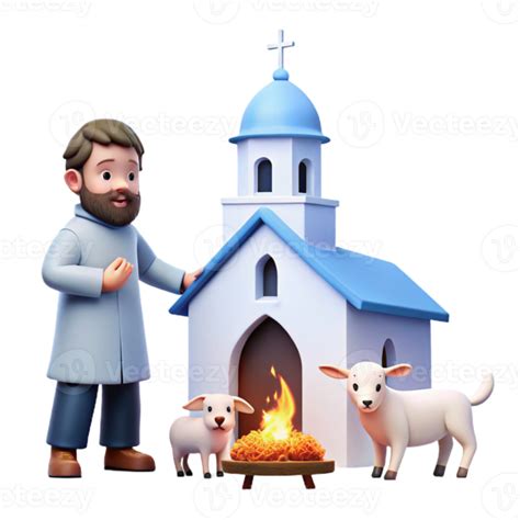 Man Lambs By Church 51328483 Png