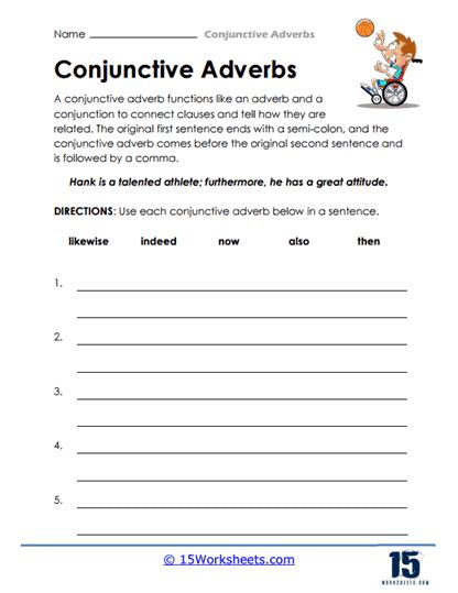 Conjunctive Adverbs Worksheet 3 3c Year 3 Using Conjunctions Adverbs