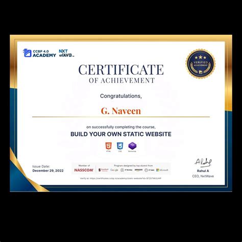 Naveen Rohit On Linkedin Nxtwave Ccbpian Staticwebsite