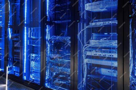 premium photo server room networking concept