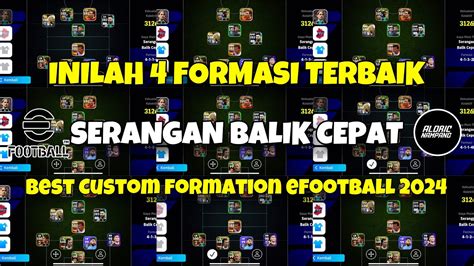 INILAH 4 FORMASI TERBAIK KHUSUS SERANGAN BALIK CEPAT Di EFootball2024