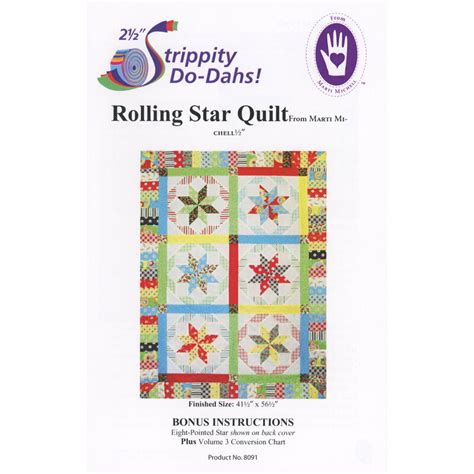 Strippity Do Dah Rolling Star Quilt Pattern Shabby Fabrics