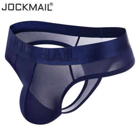 Jockmail Mens Silky Fine Bulge Enhancing Underwear Thong G String T