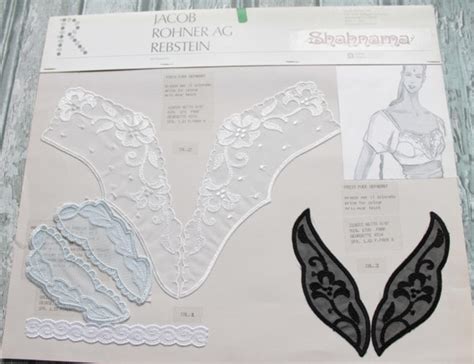 7 Vintage Jacob Rohner Lingerie Bib Collars White B… Gem