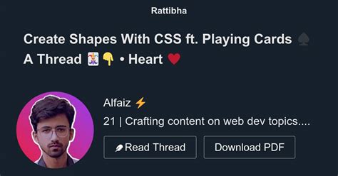 create shapes with css ft playing cards ♠️ a thread 🃏👇 المسلسل من