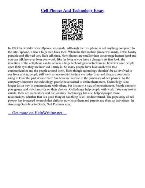 Essay On Impact Of Technology On Society Ppt