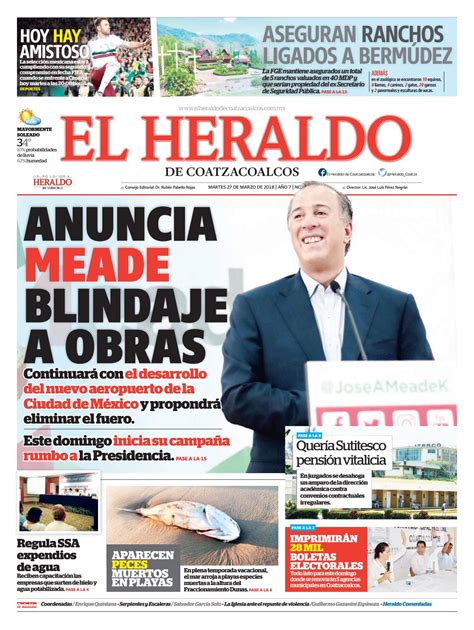 El Heraldo De Coatzacoalcos De Marzo De By Poza Acme Issuu