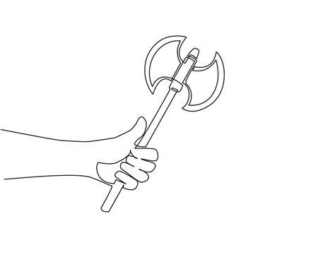 How To Draw A Double Sided Axe