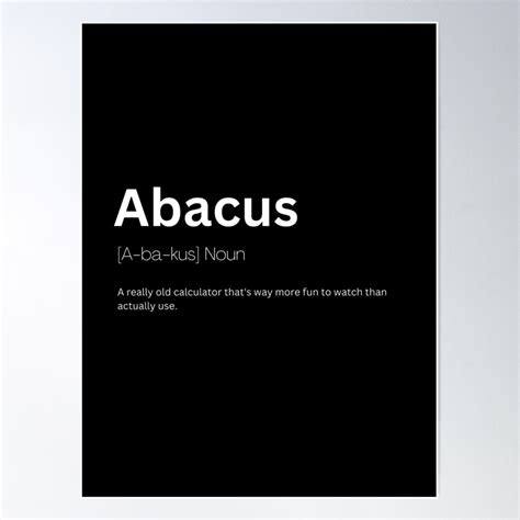 Abacus Dictionary Definition Poster Wall Art Modern Wall Decor For