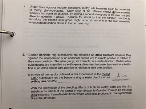 Solved 2 Under More Vigorous Reaction Conditions Methyl