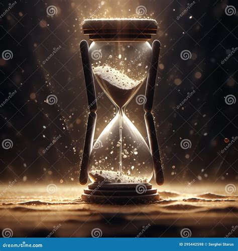 An Hourglass With Sand Falling Out Of It AI Stock Illustration