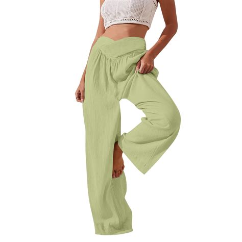 Bltiby Womens Sports Pants Loose Ladies Solid Colour High Waisted
