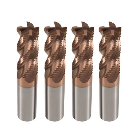 Solid Carbide Endmills Carbide 4 Flute End Mill Rough Milling Cutter Tool Coating For Steel