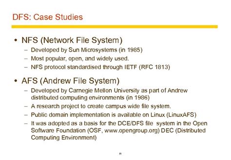 Distributed File Systems Dfs Updated By Rajkumar Buyya