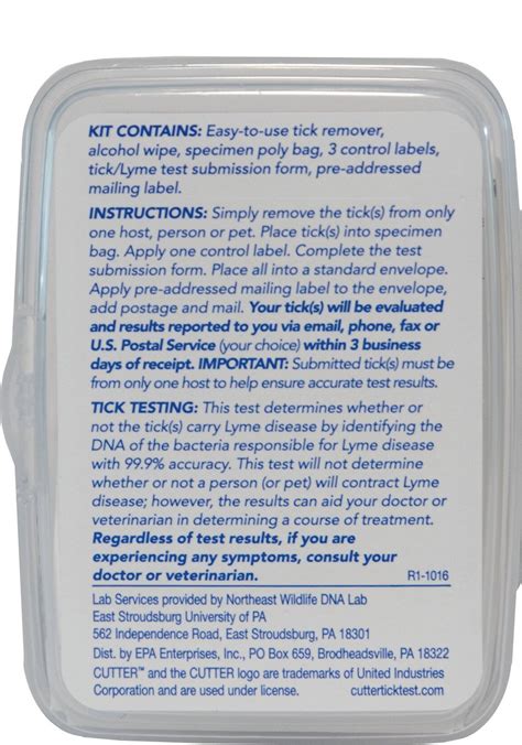 Cutter Lyme Disease Tick Test Pet Kit