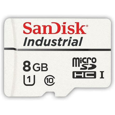 Sandisk Industrial Mlc Microsd Sdhc Uhs I Class 10 Sdsdqaf3 008g I With Sandisk Adapter 8gb
