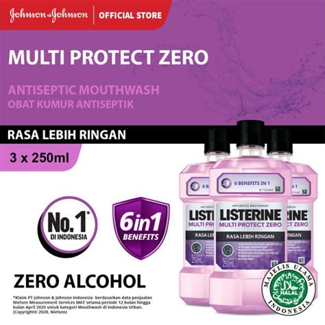 Jual LISTERINE Multi Protect Zero Antiseptic Mouthwash Obat Kumur