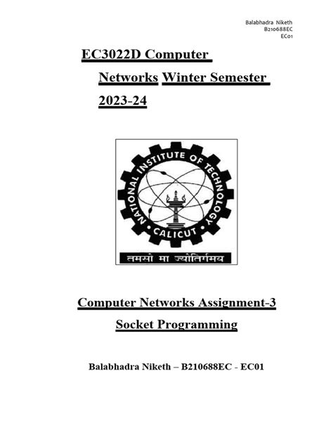 Computer Networks Assigment 3 Pdf Clientserver Model Networking