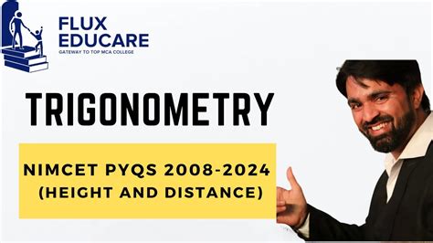 Trigonometry Height And Distance NIMCET PYQs 2008 2024 Dr Anil