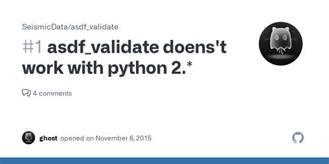 Asdf Validate Doens T Work With Python Issue Seismicdata Asdf Validate Github